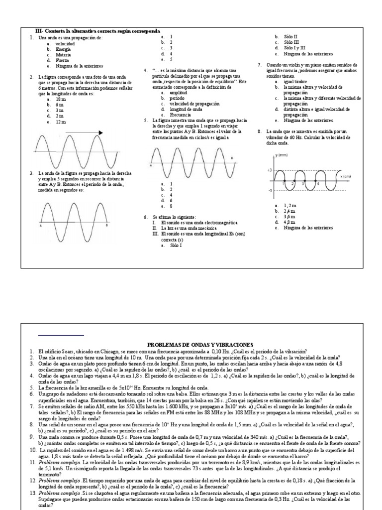Actividad Física 1 PDF | PDF | Olas | Frecuencia