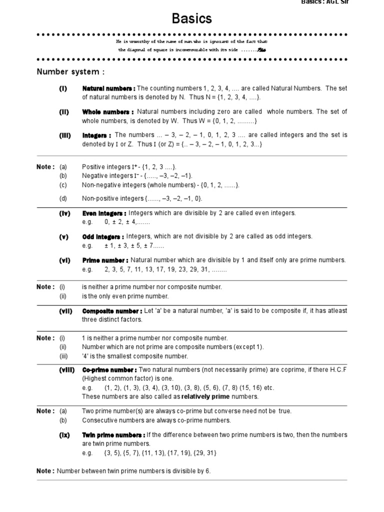 Basic Mathematics | PDF | Numbers | Integer