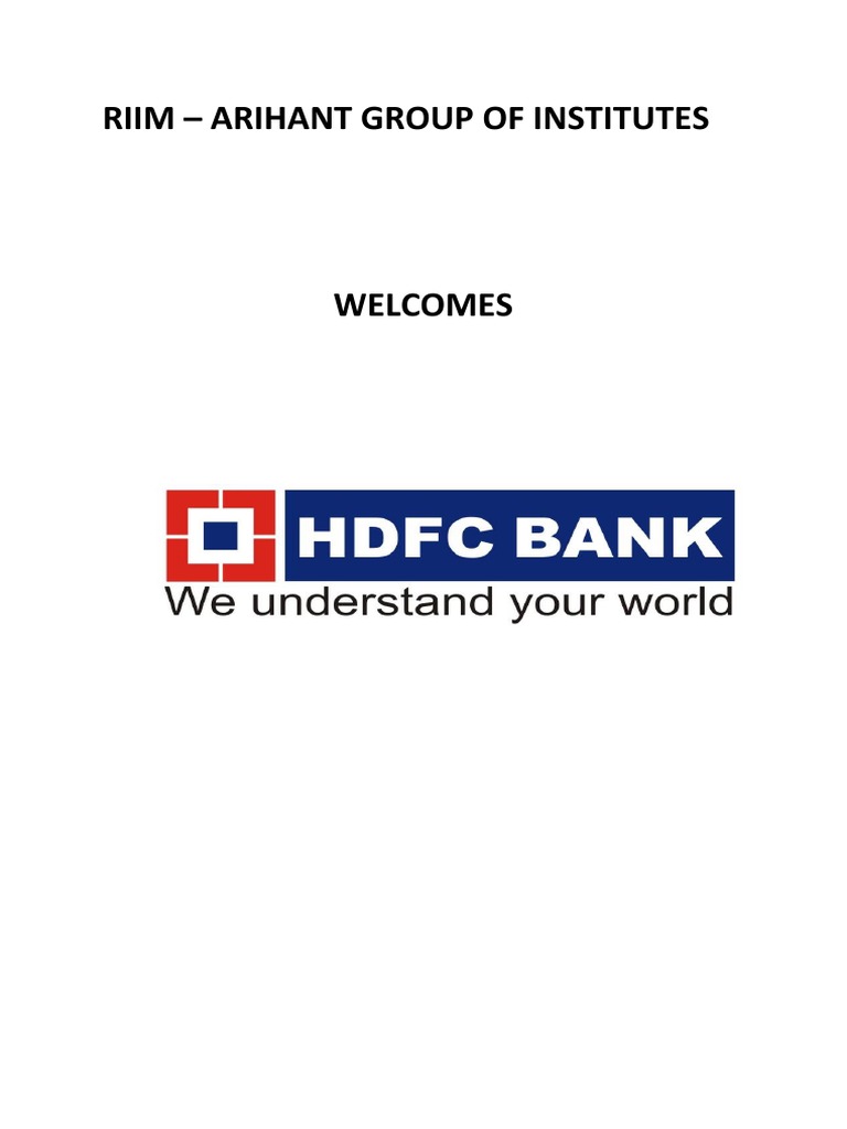 HDFC Welcome Note | PDF
