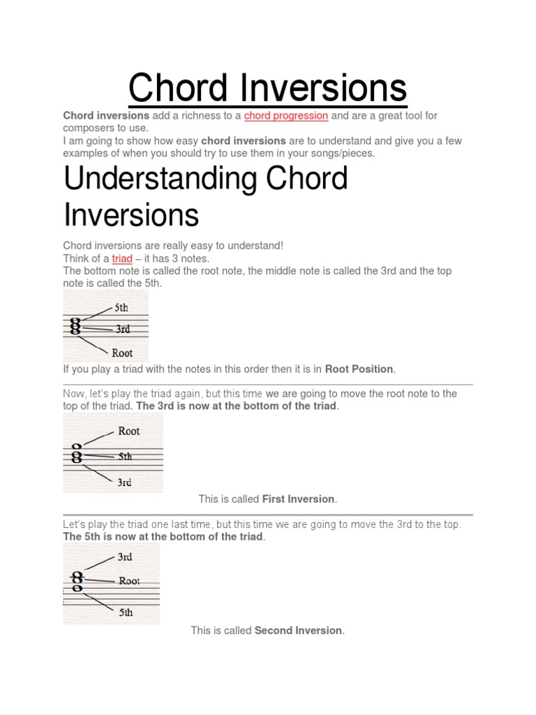 Understanding Chord Inversions: A Guide to Using Inversions to Add ...