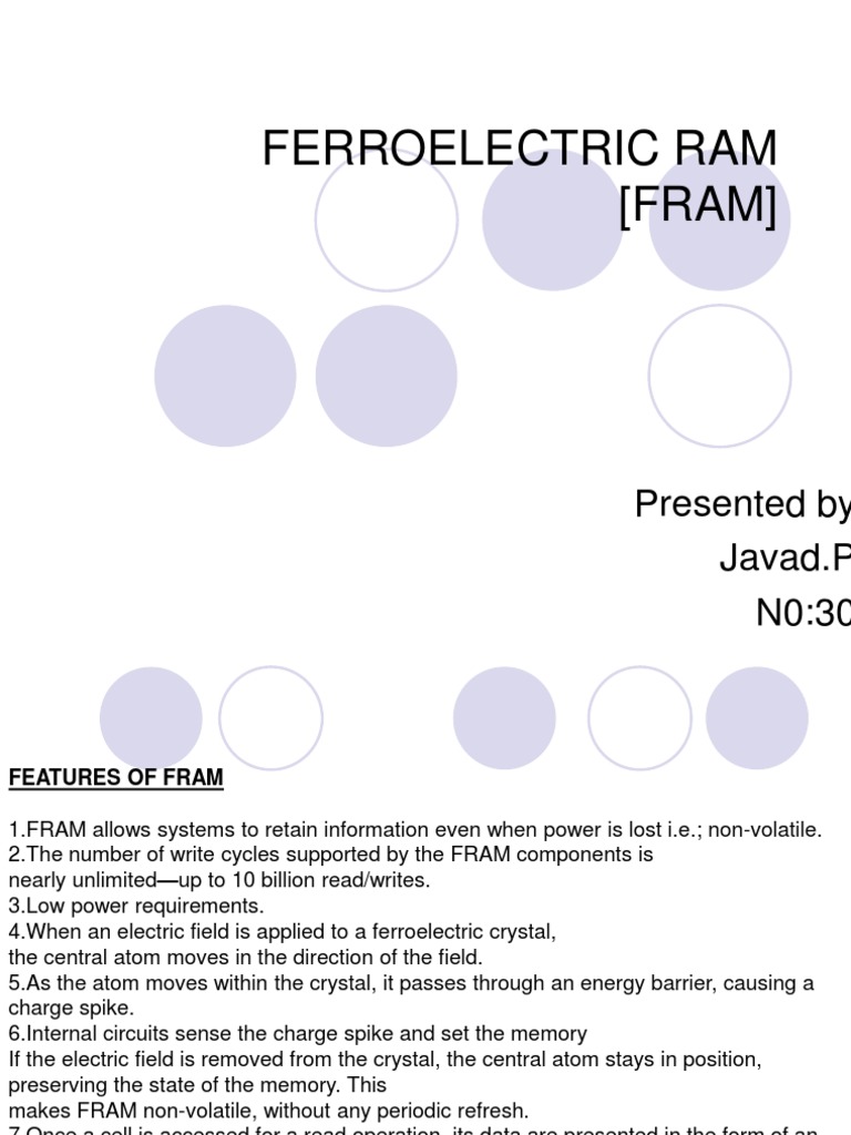 Ferroelectric Ram | PDF | Dynamic Random Access Memory | Random Access Memory