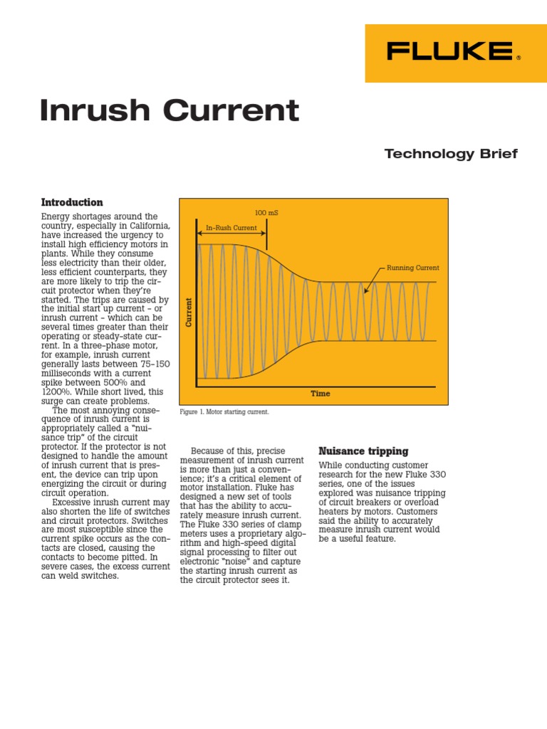 Inrush Current | PDF | Electrical Engineering | Electromagnetism