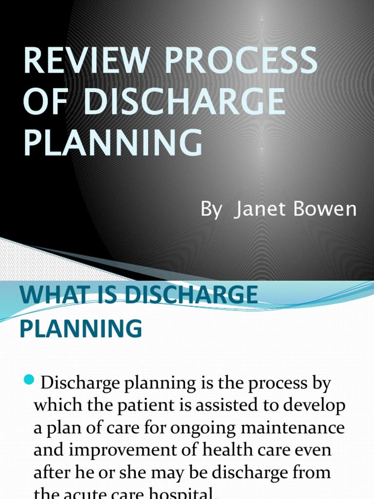 Discharge Planning Essentials | PDF | Nursing Home Care | Home Care