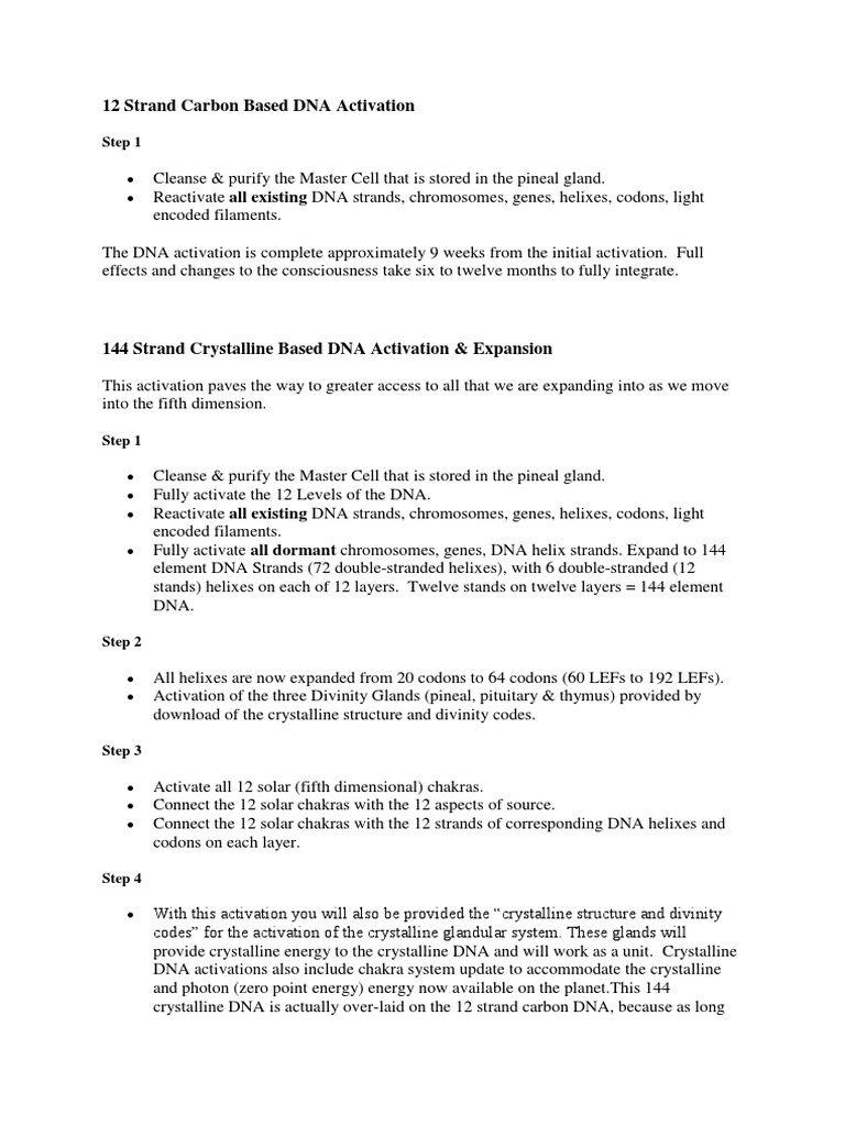 12 Strand Dna Actn | PDF | Dna | Gene