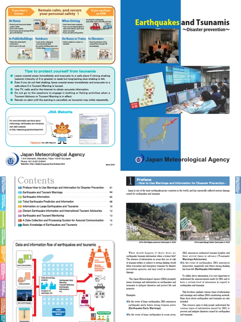 Brochure Earthquake and Tsunami PDF | PDF | Tsunami | Earthquakes