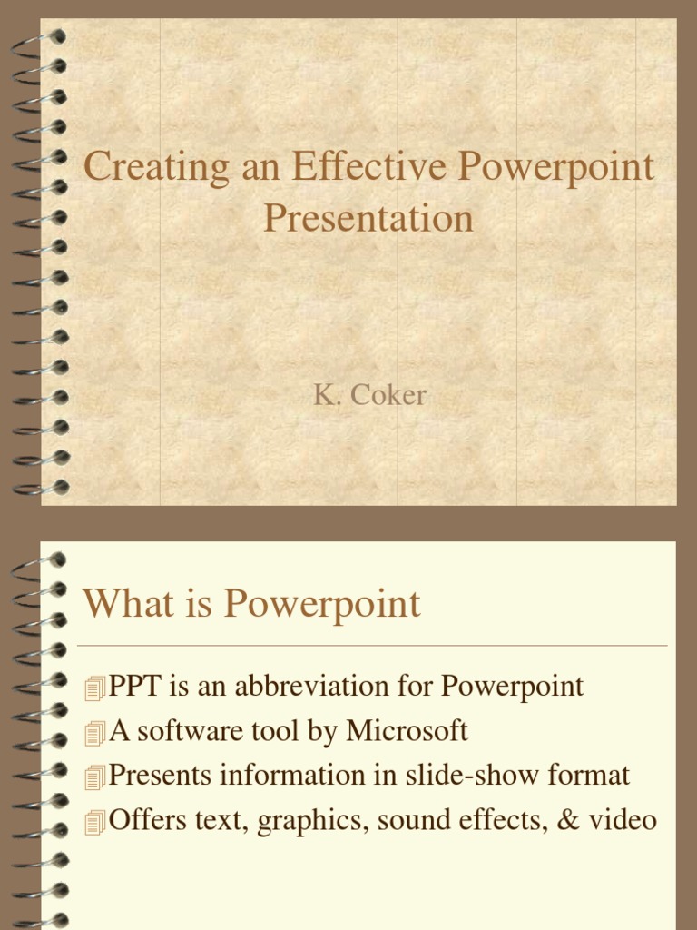 How To Create An Effective PowerPoint | PDF | Microsoft Power Point ...