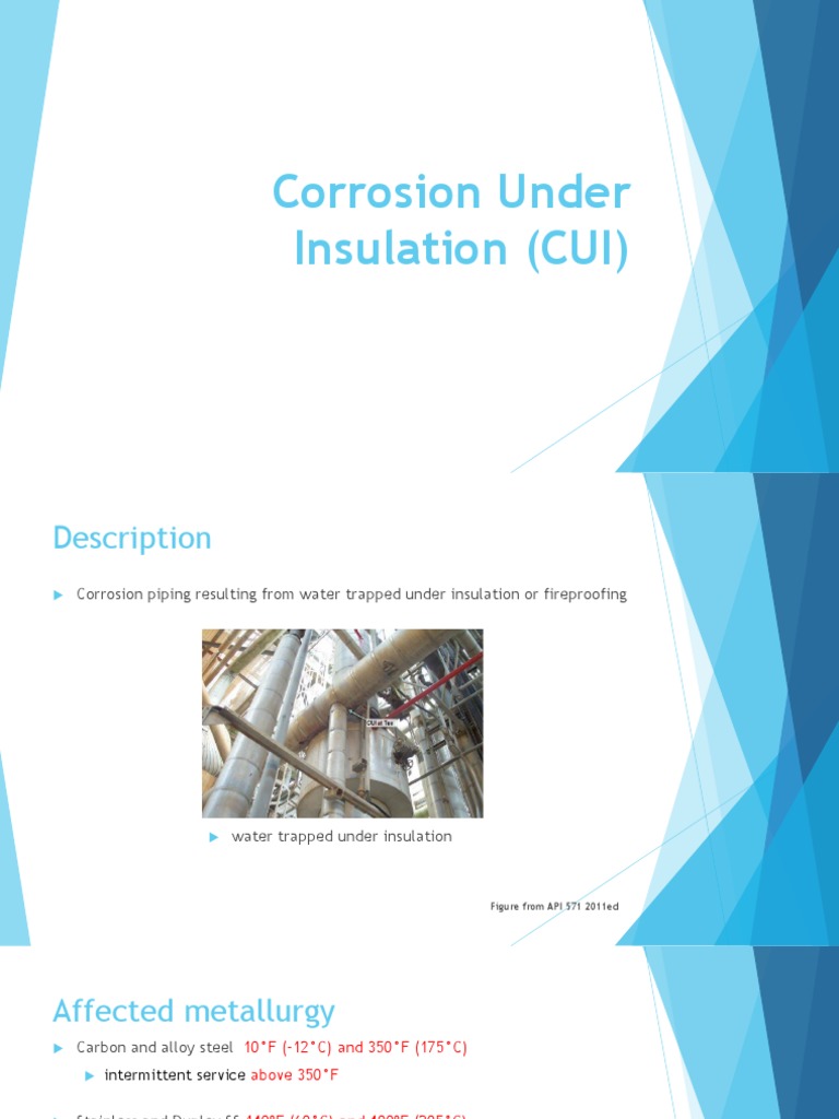 CUI Corrosion Under Insulation Description | PDF