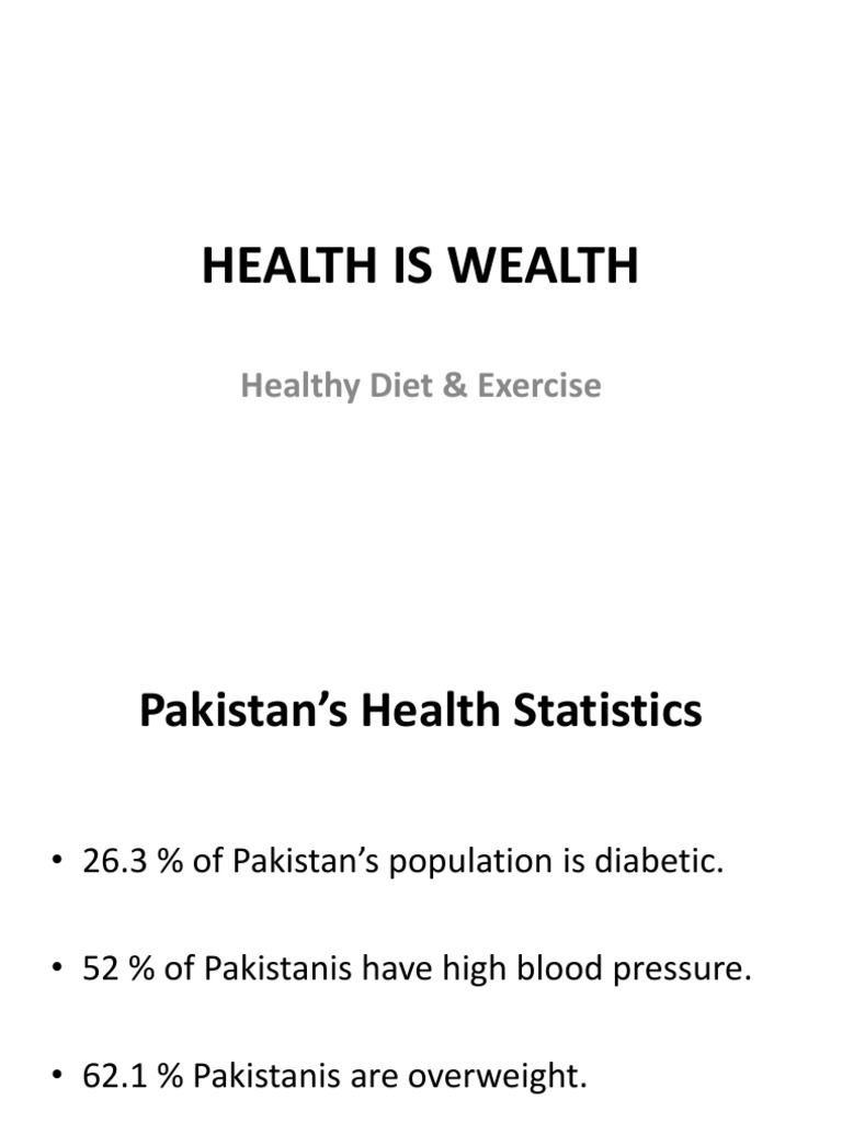 Health Is Wealth | PDF | Healthy Diet | Meal