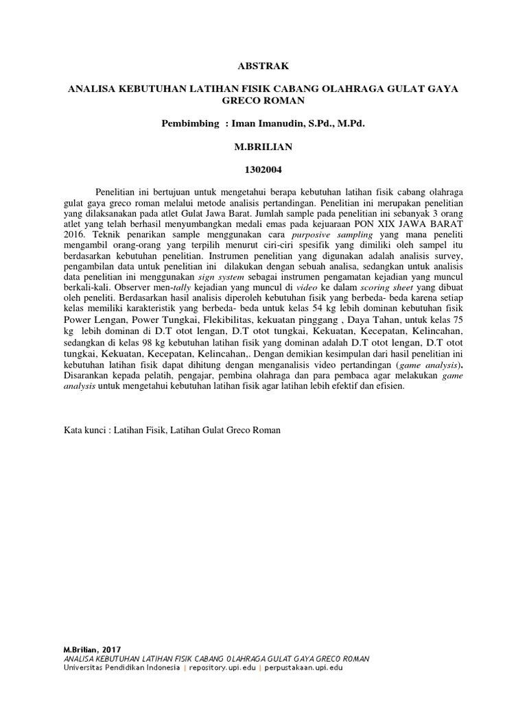 Contoh Penulisan Abstrak | PDF | Sains & Matematika