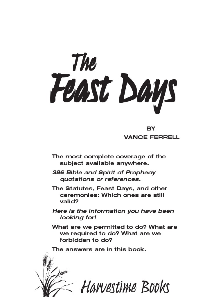 The Feast Days by Vance Ferrell | PDF