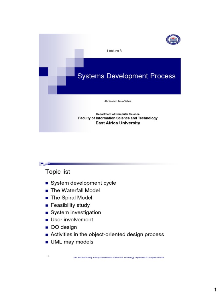 Systems Development Process: Topic List | PDF | Software Development ...