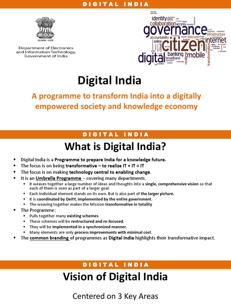 Digital India | PDF | Internet Access | Chief Information Officer
