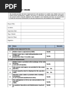 Farana Checklist | PDF | Crane (Machine) | Truck