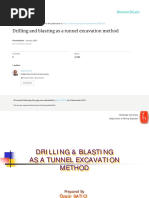 Blasting Design For Tunnels | PDF | Drilling | Nature
