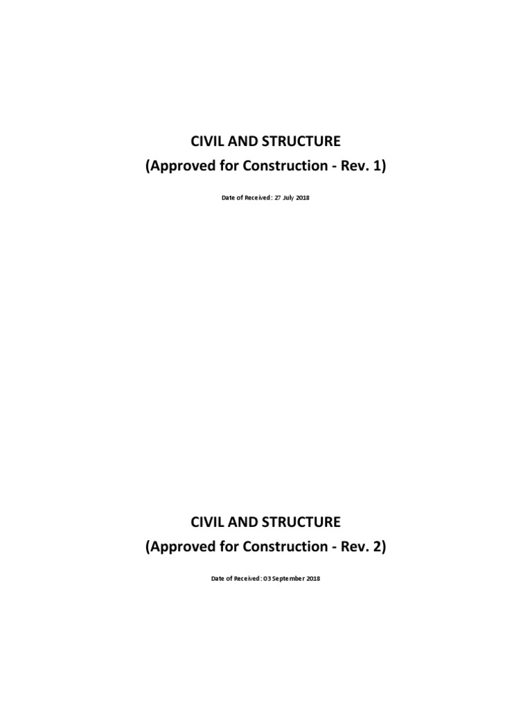 Civil & Structure Construction Docs | PDF
