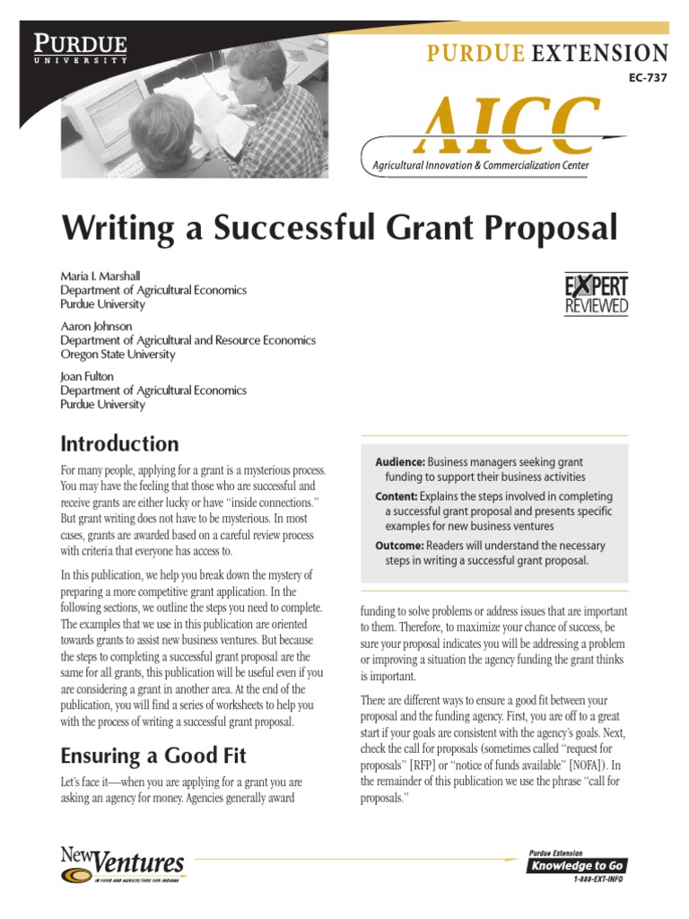 Writing A Successful Grant Proposal | Download Free PDF | Goal | Grant ...