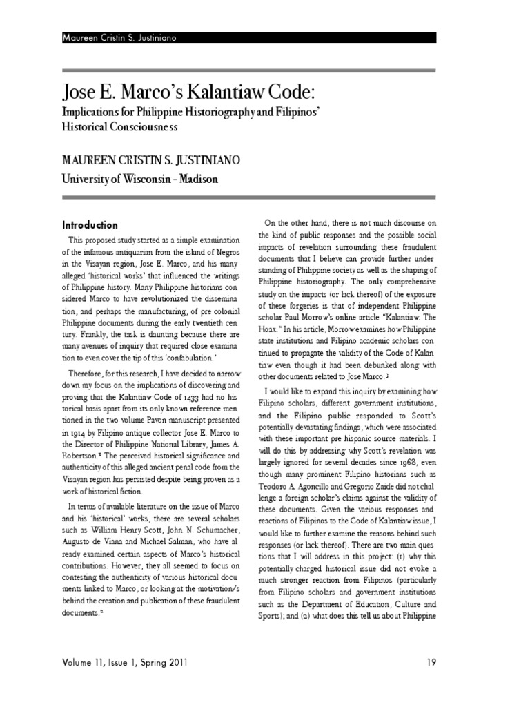Kalantiaw Code | Philippines