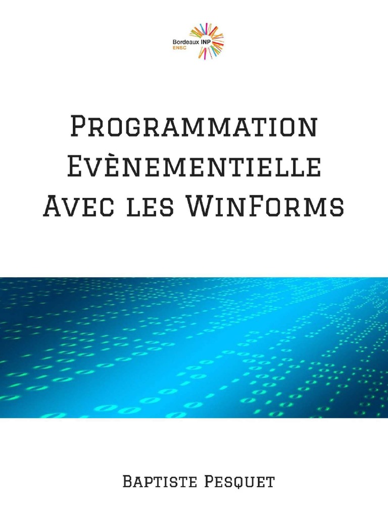 Programmation Évènementielle avec WinForms | PDF | Thread (informatique) | XML