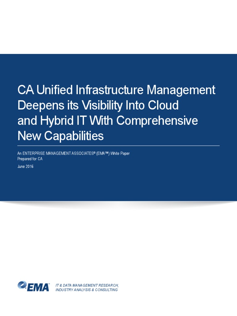 CA Unified Infrastructure Management Deepens Its Visibility Into Cloud ...