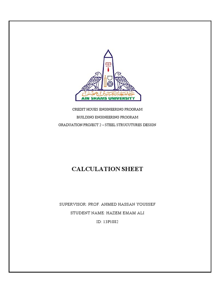 Calculation Sheet PDF | PDF | Mechanical Engineering | Engineering