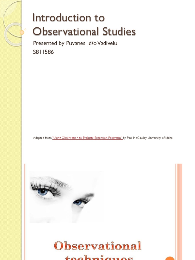 An Introduction to Observational Studies: Outlining Key Concepts and ...