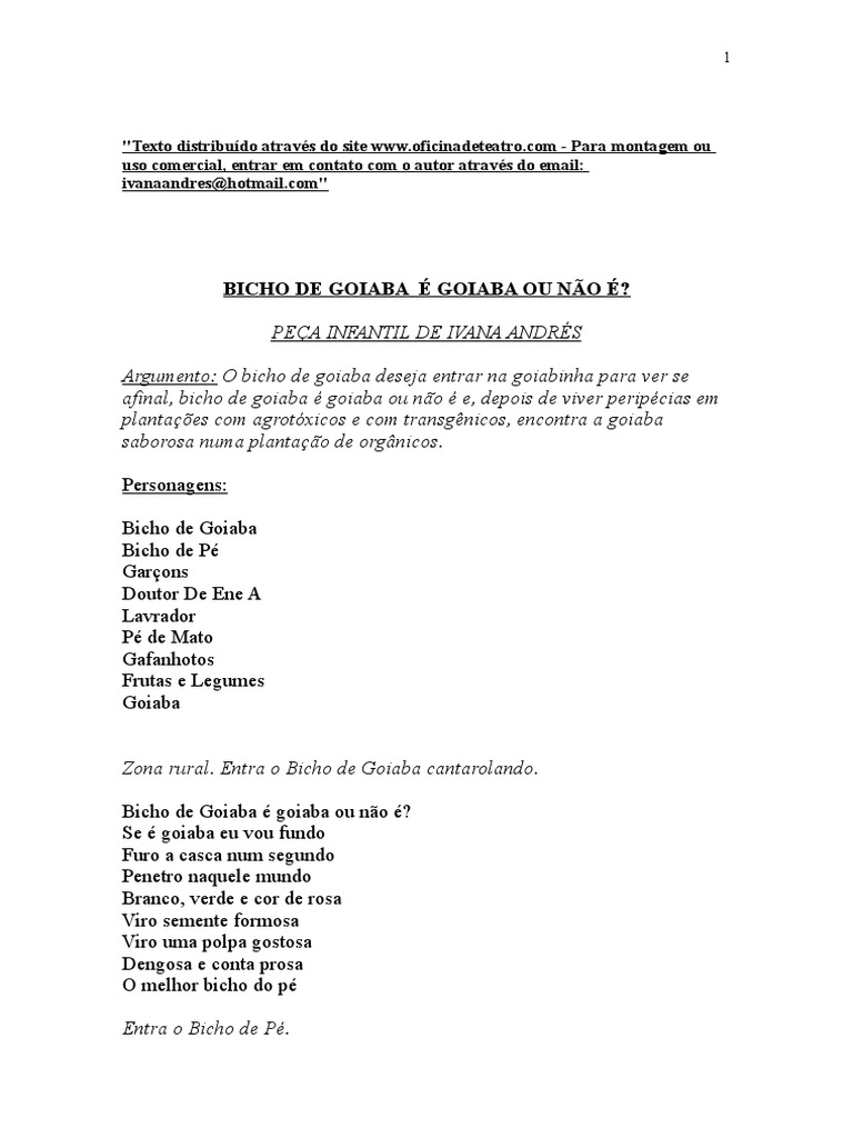 Bicho de Goiaba | PDF | Amor | Alimentos