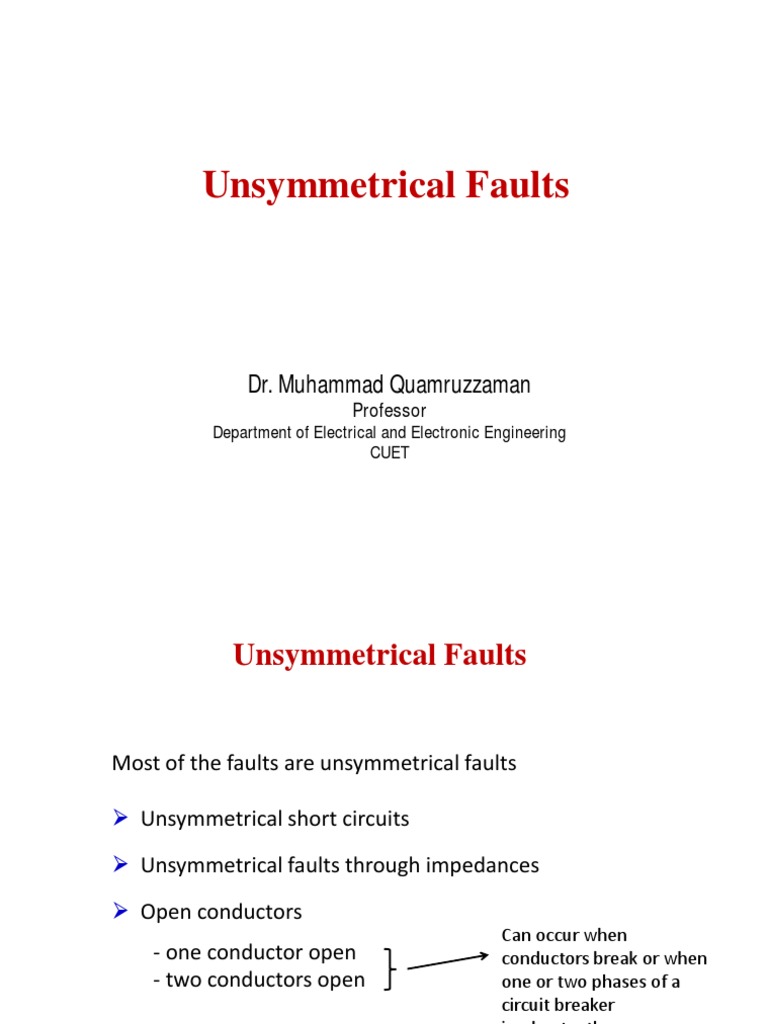 Unsymmetrical Fault Analysis | PDF | Electrical Impedance | Power (Physics)