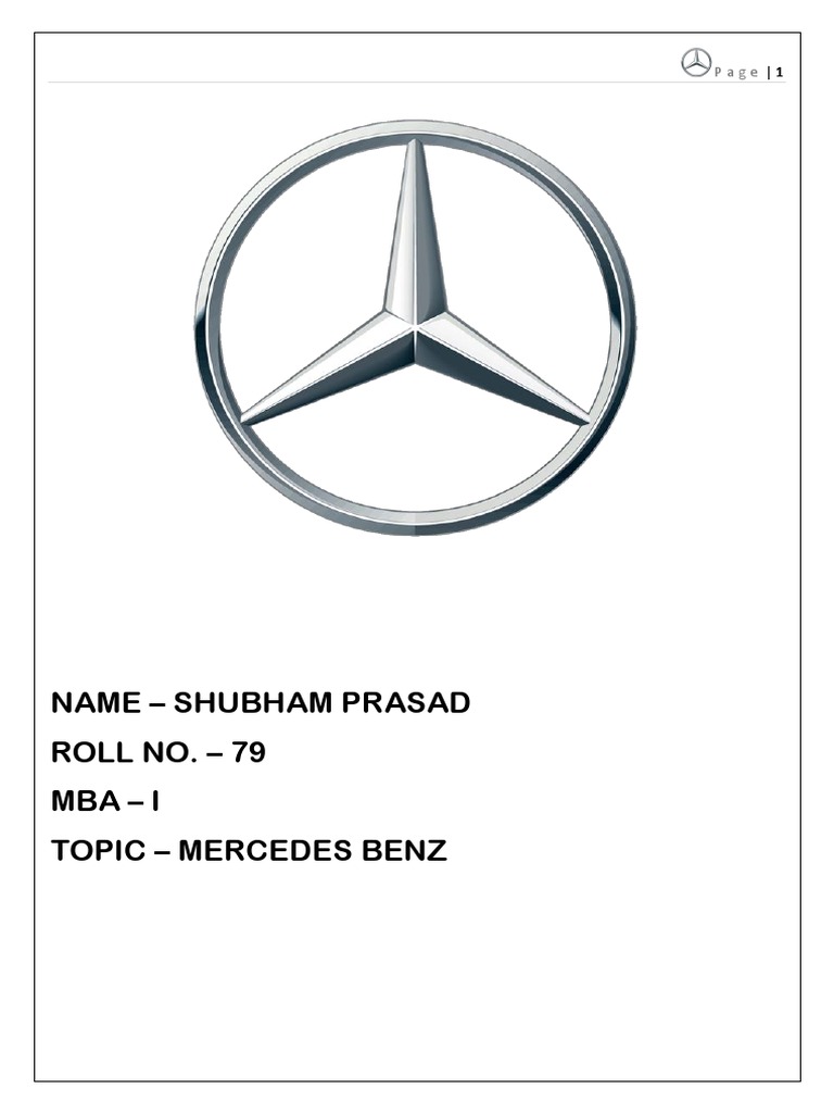 Introduction To Mercedes | PDF | Mercedes Benz | Luxury Vehicles