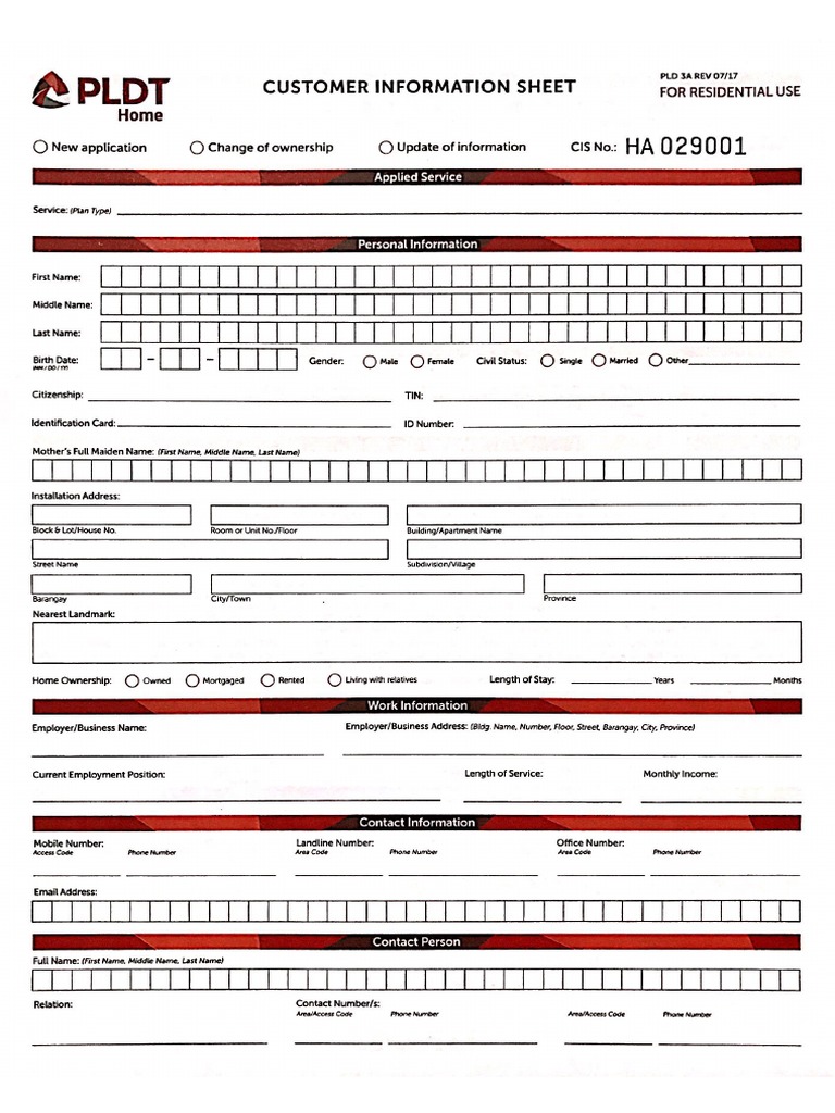 Customer Information Sheet PDF | PDF