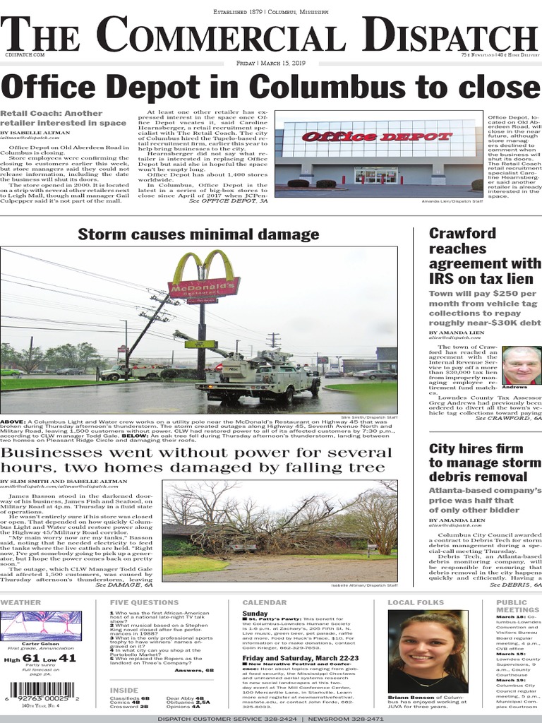 Commercial Dispatch Eedition 3-15-19 | PDF | United States Senate ...