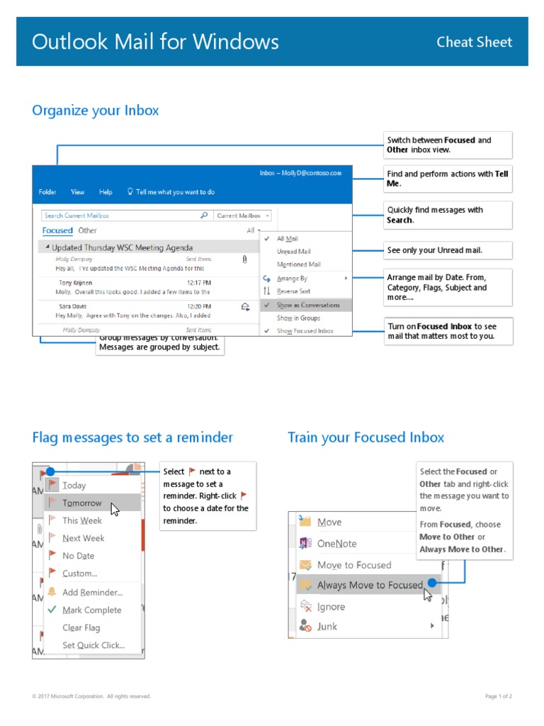 MS Cheatsheet OutlookMailforWindows | PDF | Mail (Apple) | Microsoft ... MS Cheatsheet OutlookMailforWindows | PDF | Mail (Apple) | Microsoft ...