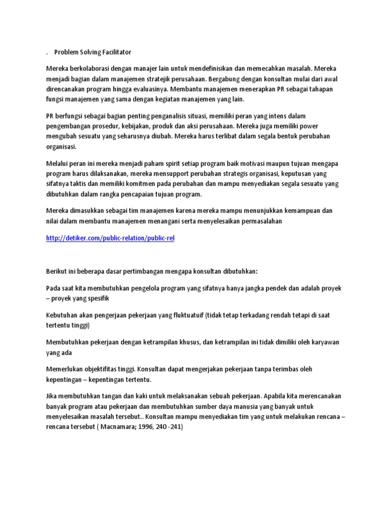 Problem Solving Facilitator | PDF