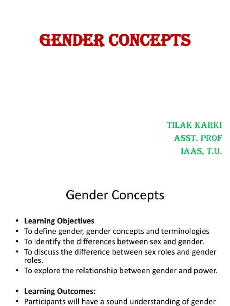 Gender Concepts | PDF