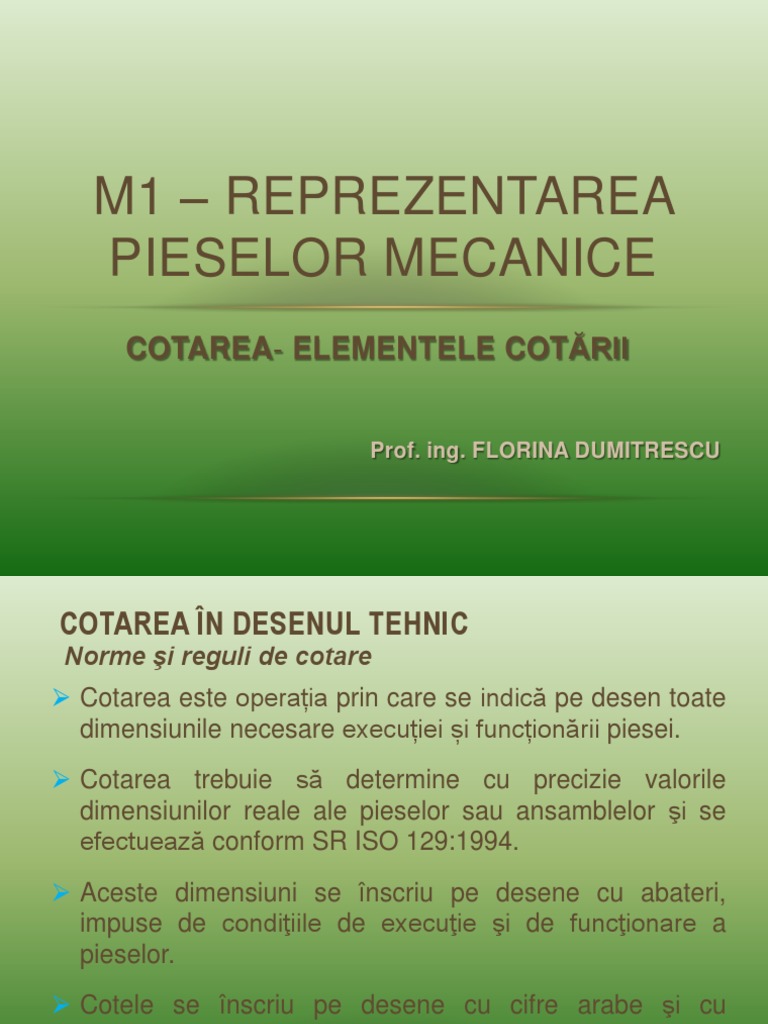 Cotarea Linii Utilizate La Cotare | PDF