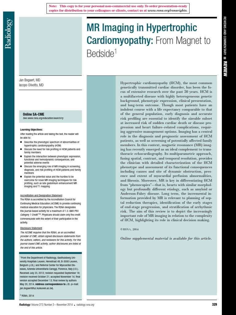 14-HCM Radiology Final | PDF | Cardiac Muscle | Heart