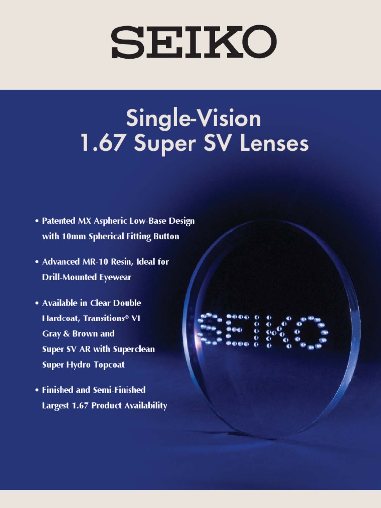 167 Super SV Brochure | PDF | Lens (Optics) | Lenses