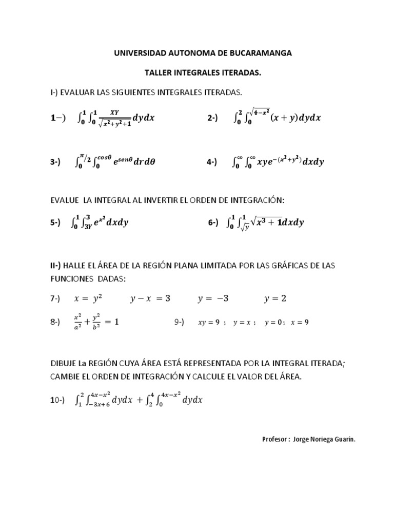 Integrales Iteradas | PDF