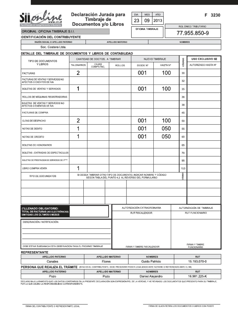 Formulario 3230 PDF | PDF