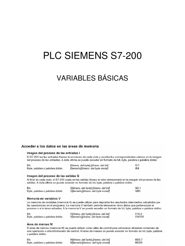 Funciones PLC S7-200 | PDF | Controlador lógico programable | Software