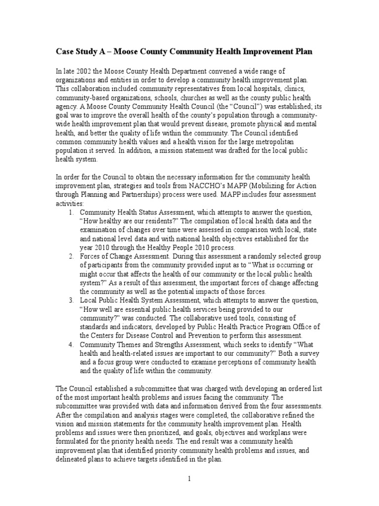 Case Study | PDF | Public Health | Goal
