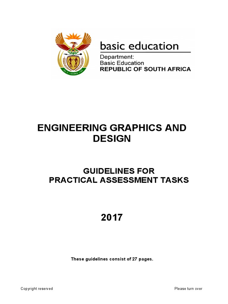 Engineering Graphics & Design PAT GR 12 2017 Eng | PDF | Educational ...