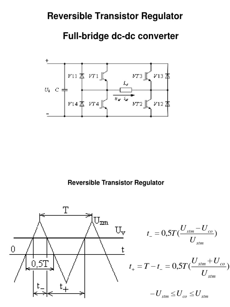 Reversible Transistor Regulator Full-Bridge DC-DC Converter | PDF