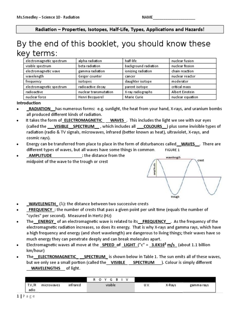Notes Radiation Teacher - 2017 | PDF | Radioactive Decay | Neutron