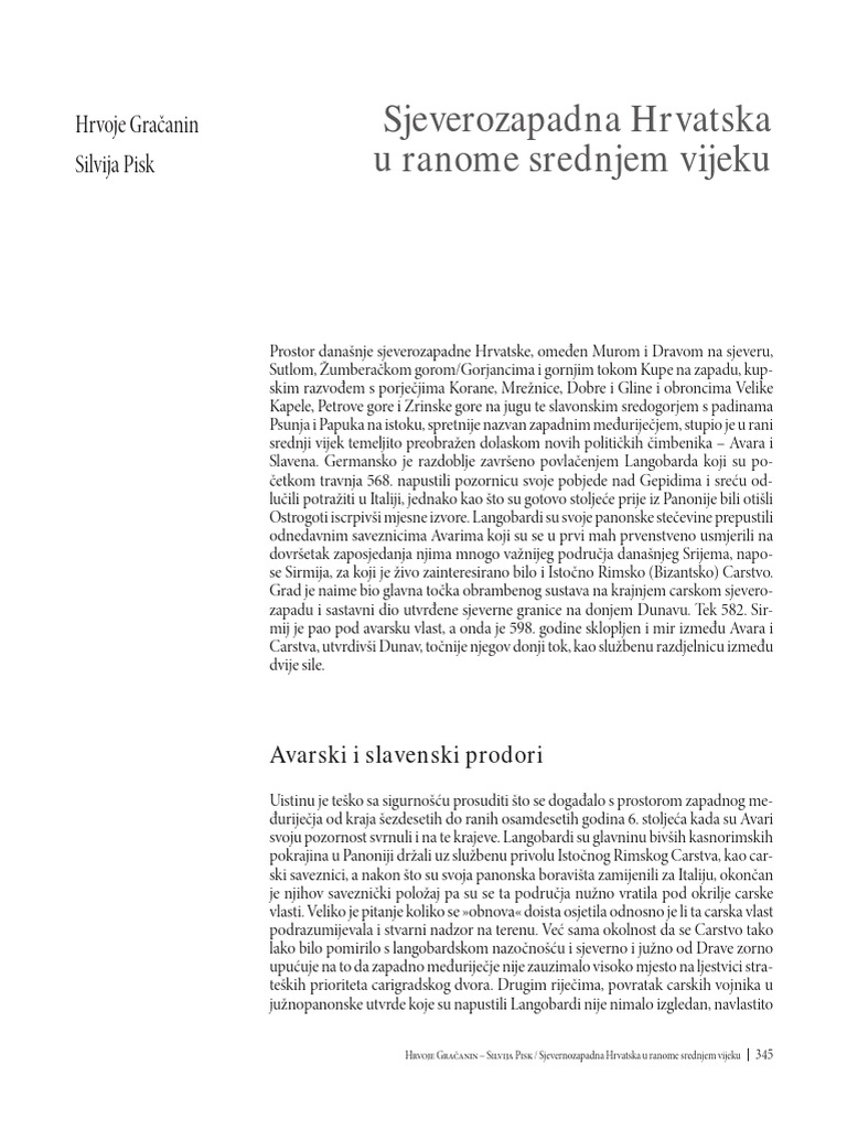 SZ HRV Slaveni I Avari | PDF