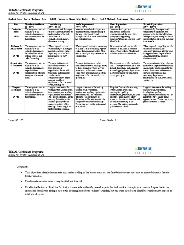 Rubrics | PDF | Rubric (Academic) | Apa Style
