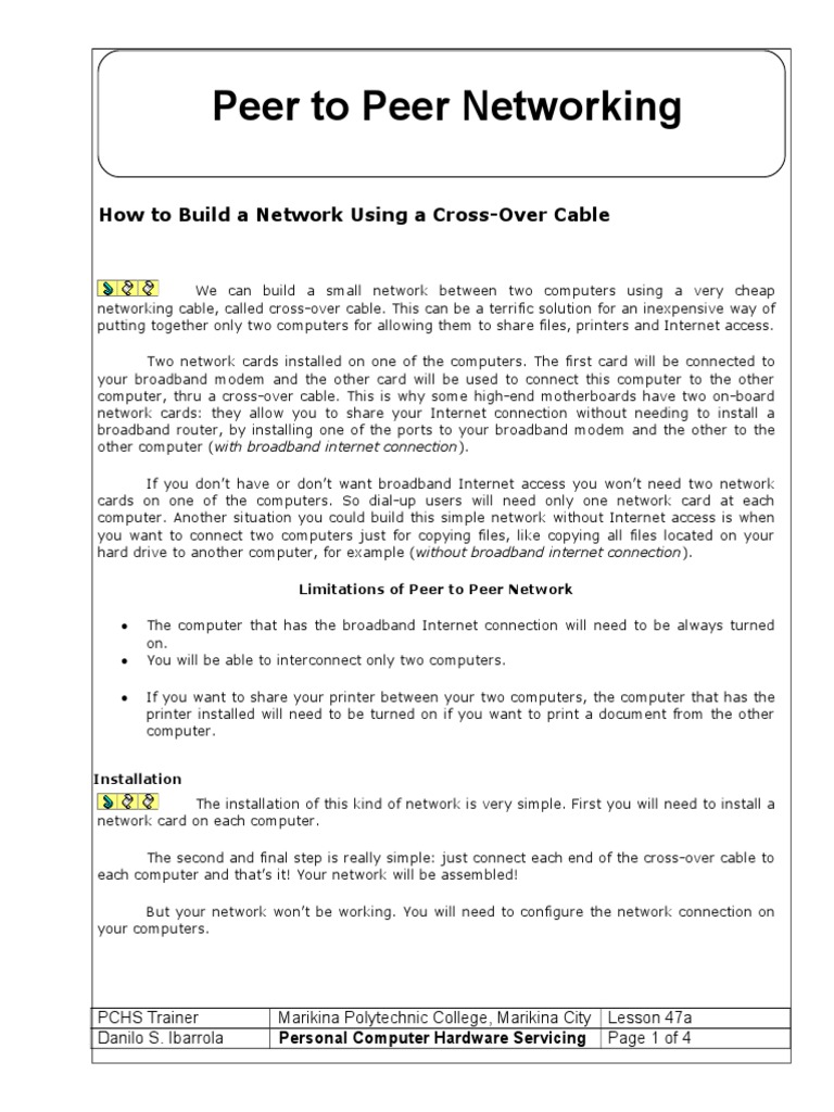 Peer To Peer Networking | PDF | Internet Access | Computer Network