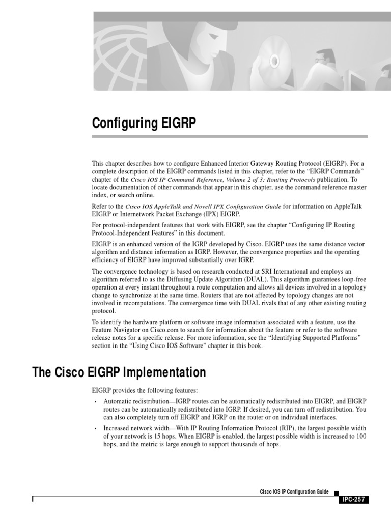 Configuring EIGRP: The Cisco EIGRP Implementation | PDF | Router (Computing) | Routing