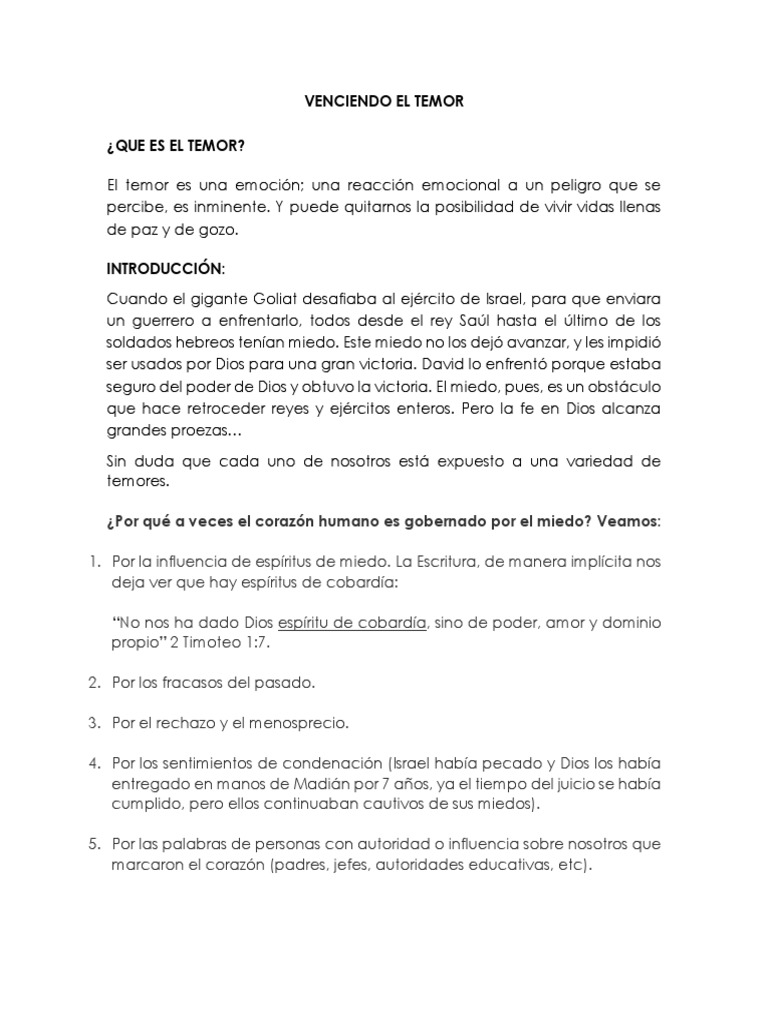 Echando Fuera El Temor | PDF | Temor | Amor