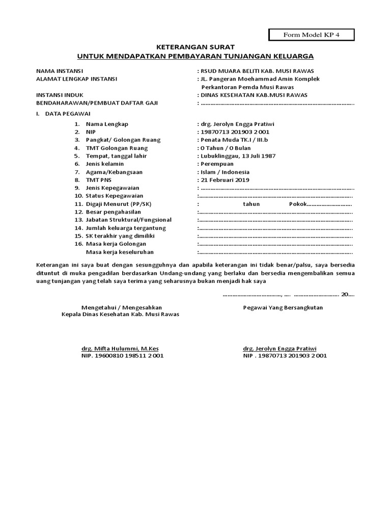 Blanko Kp4 Kosong | PDF