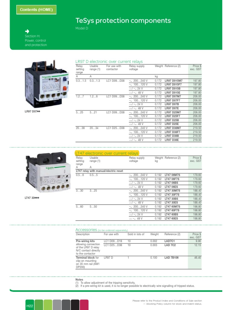LR97 & LT47 Relay Pricing Overview | PDF | Relay | Components